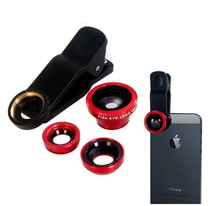 Universal Clip Lens 3-In-1 Mobile Phone Camera Lens Kit
