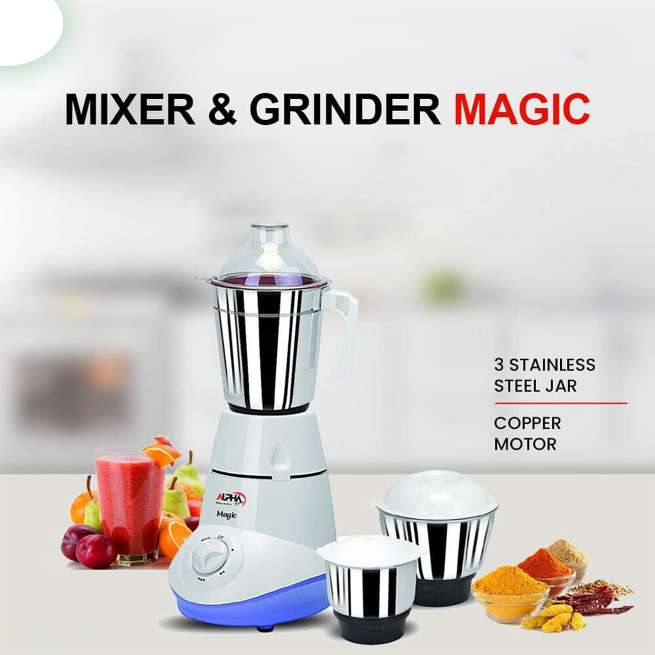 buy Alpha Magic Mixer Grinder- 550W