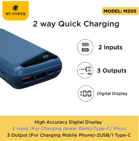Buy My Power Power bank, 20000mah M205 Fast Charing at Meroshopping